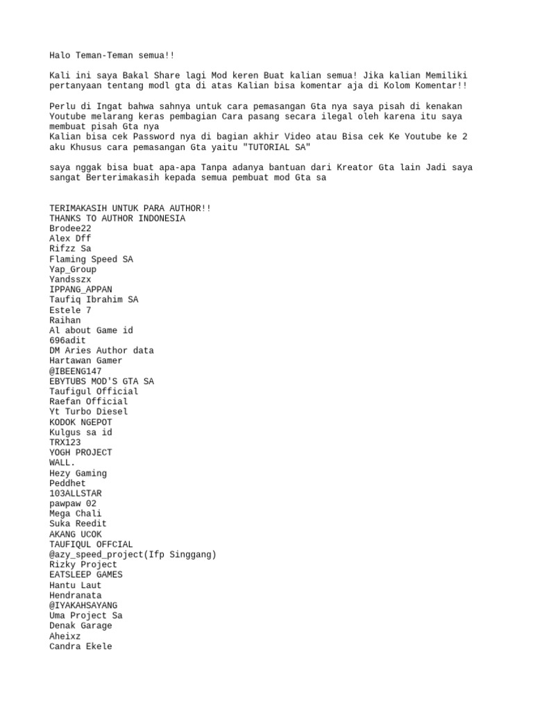 Sangat Penting Di Baca Dulu | PDF