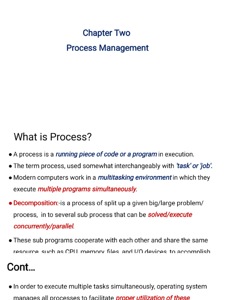 CH 2 Process Management | PDF