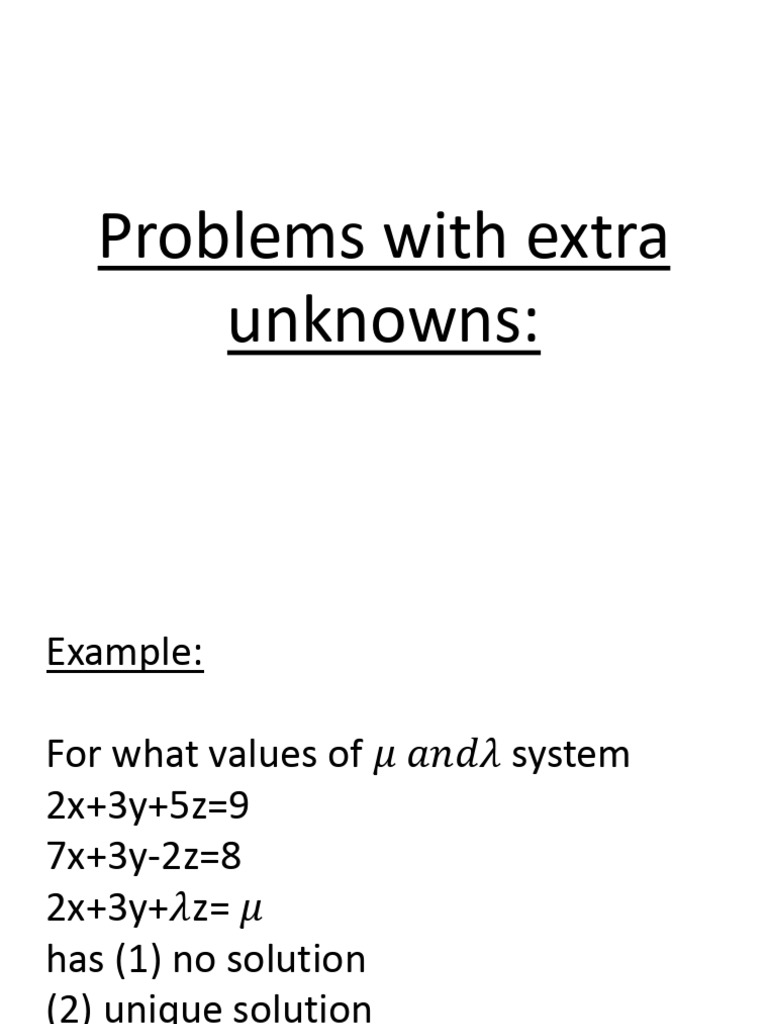Linear Systems: Solutions Analysis | PDF | Teaching Methods & Materials | Science & Mathematics