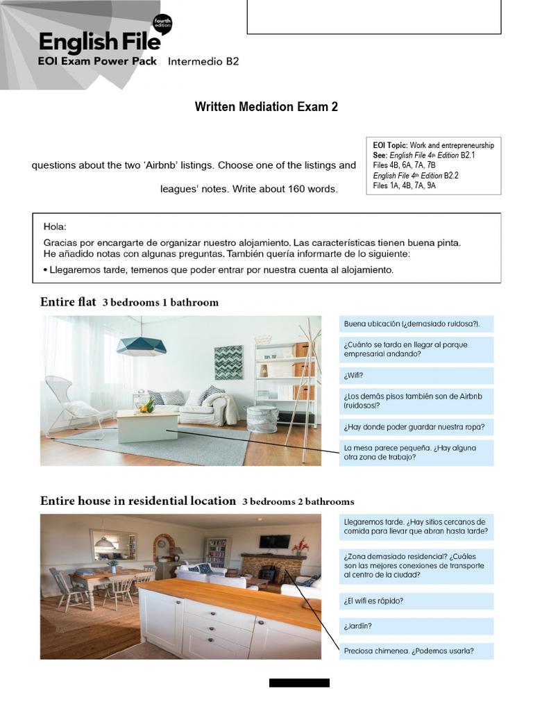 B2 Powerpack Unit 2 Written Mediation (Spanish) - SO | PDF
