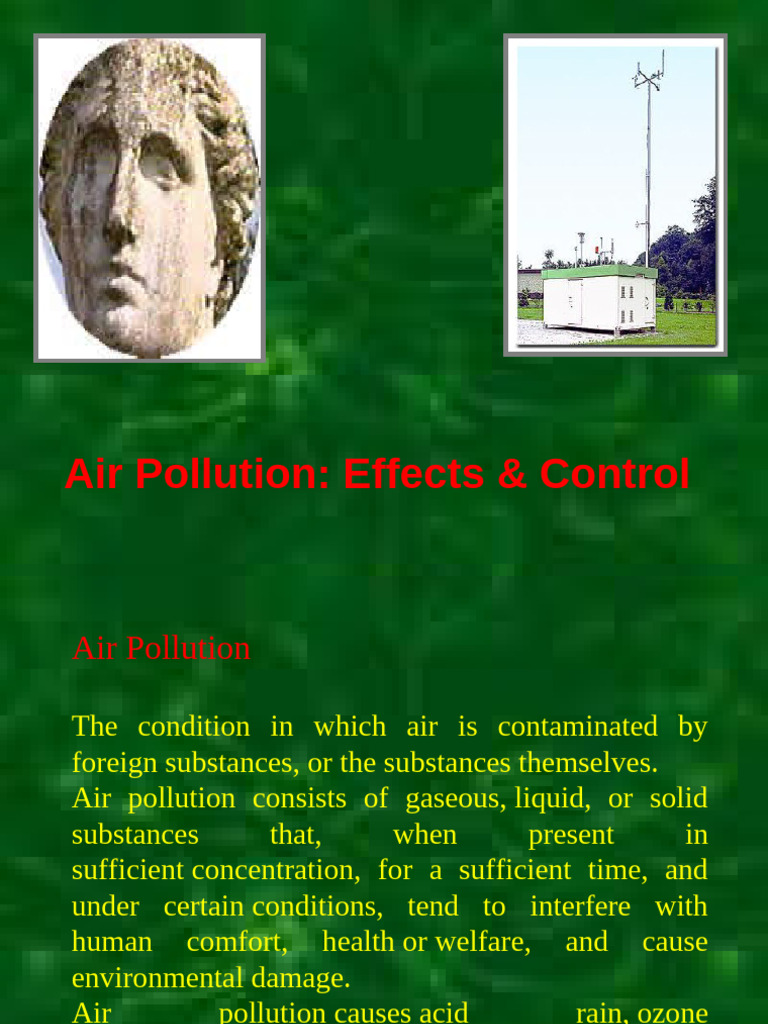 Topic 1. Air Pollution, Effects and Control-1 | PDF | Adsorption | Combustion
