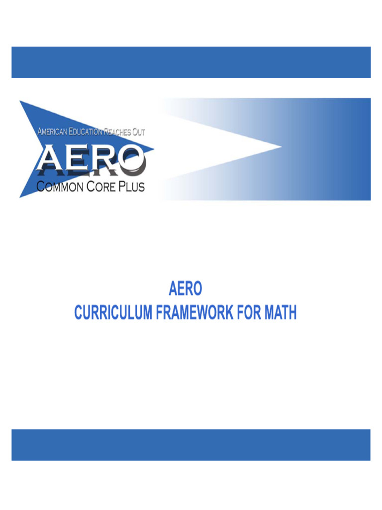 AERO Math Standards Framework Update | PDF | Behavior Modification ...