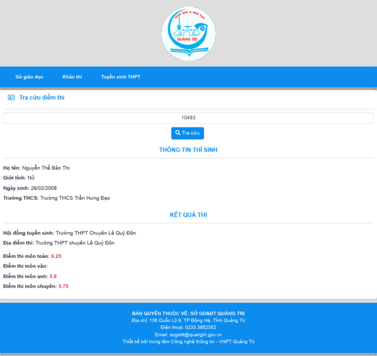 Tra Cứu Điểm Thi THPT | PDF