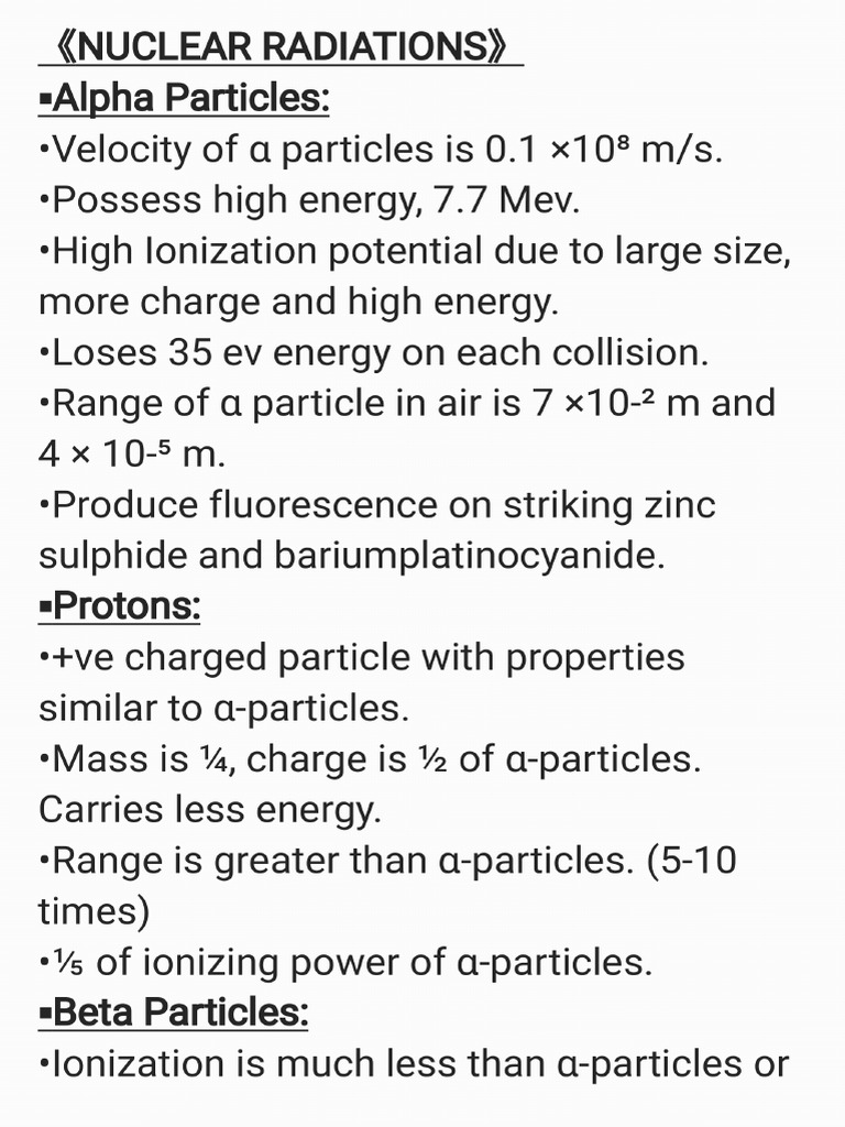 Nuclear Radiations | PDF