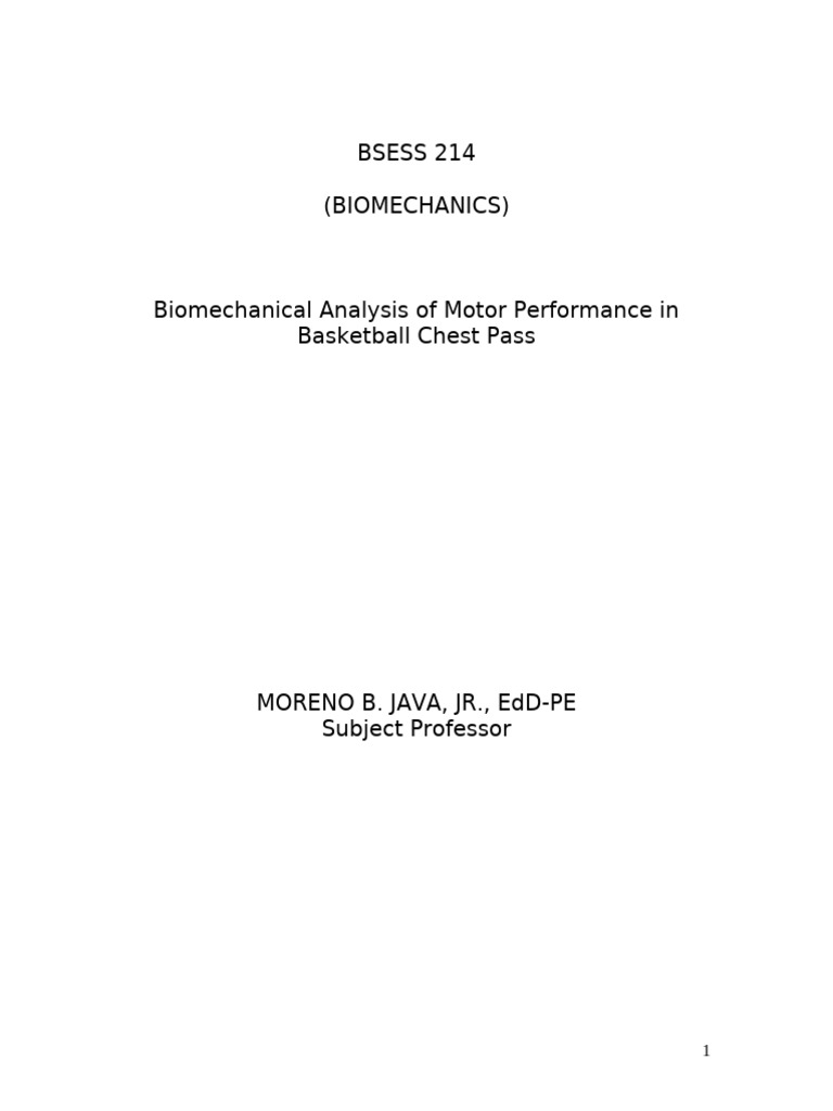 Biomechanical-Skill-Analysis 2BSESS COMILANG RHEA | PDF