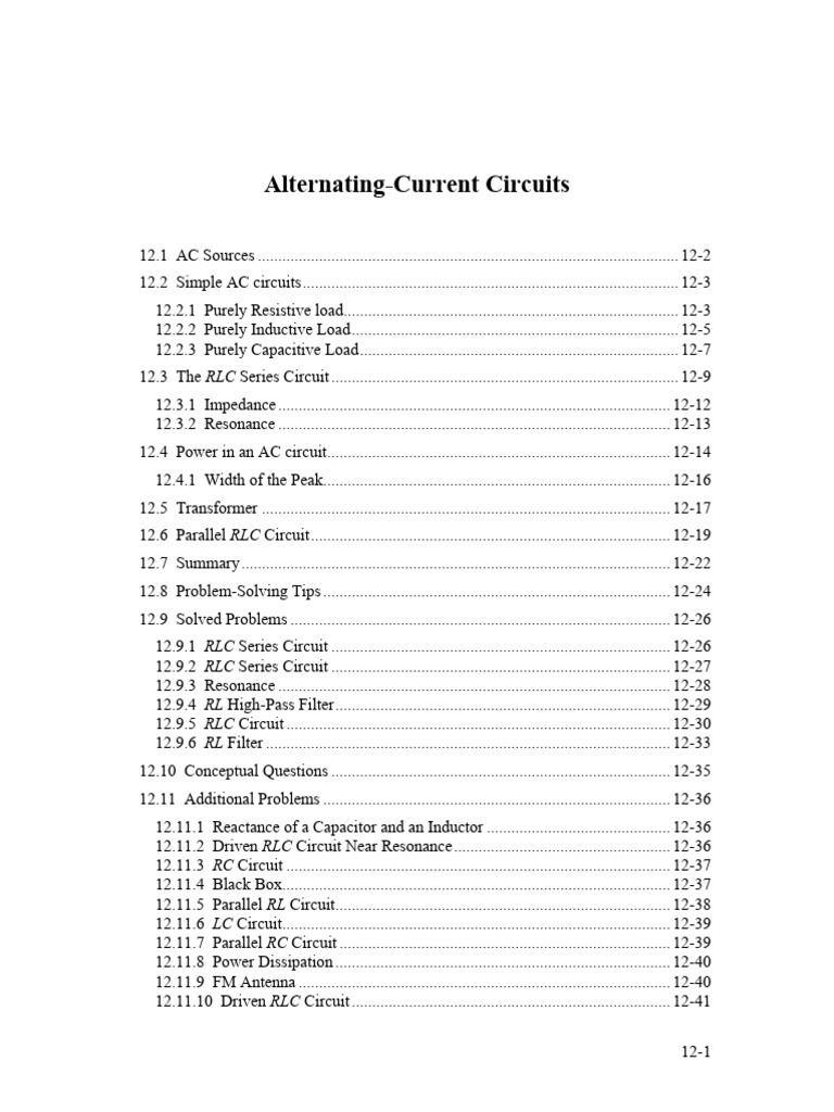 Alternating Current Circuits | PDF | Inductor | Transformer