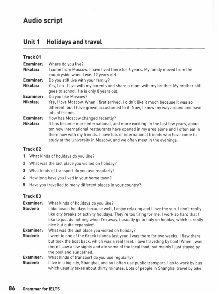 Collins-Grammar-For-Ielts-4 AUDIO SCRIPT | PDF