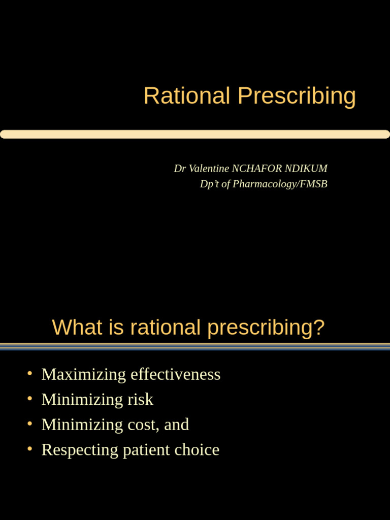 Six Steps of Rational Prescribing | PDF | Medical Treatments | Health ...