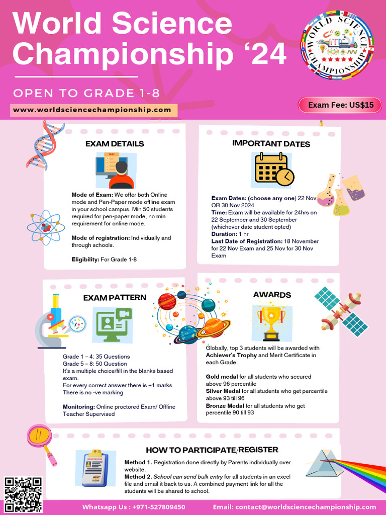 World Science Championship Poster | PDF | Qualifications