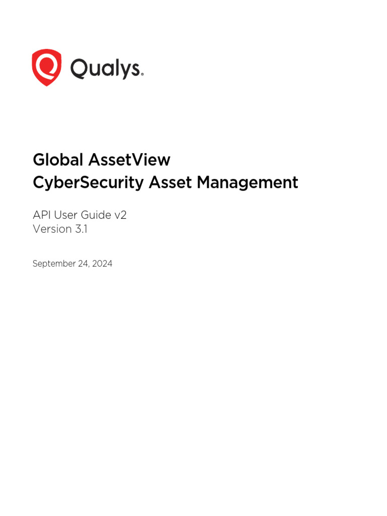 Qualys Gav Csam Api v2 User Guide | PDF | Port (Computer Networking) | World Wide Web