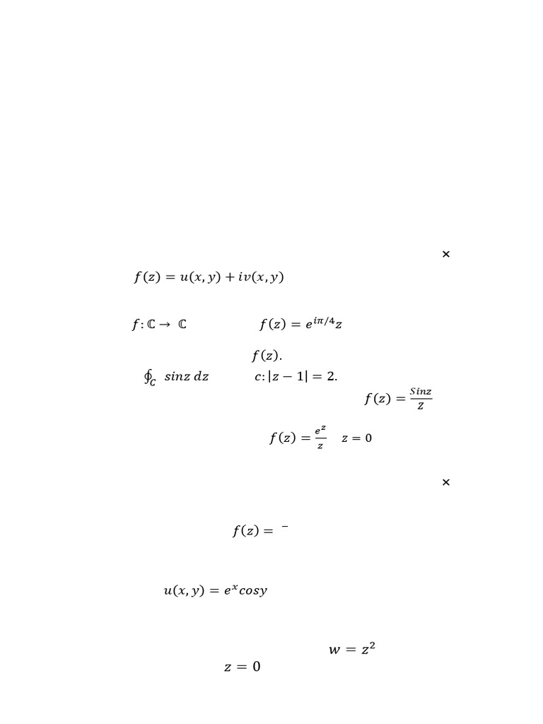 Math2301 - Complex Variables | PDF | Function (Mathematics) | Complex Number
