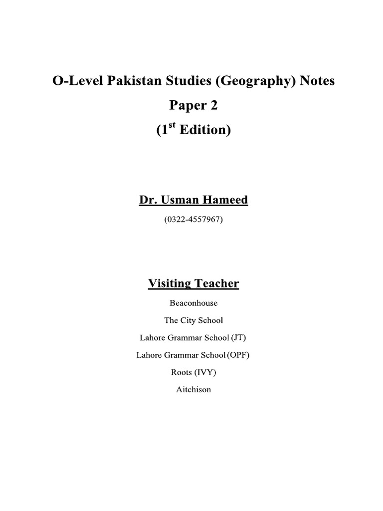 Geo Notes Ol Usmanhameed | PDF