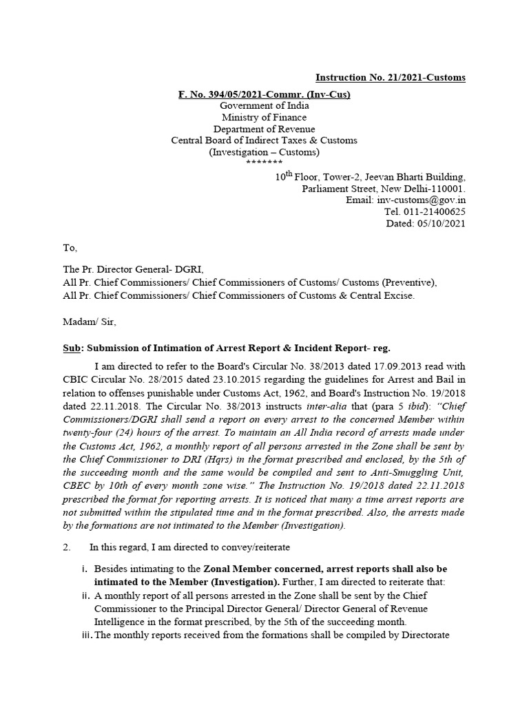 cs-ins-21-2021 | PDF | Taxation | Payments