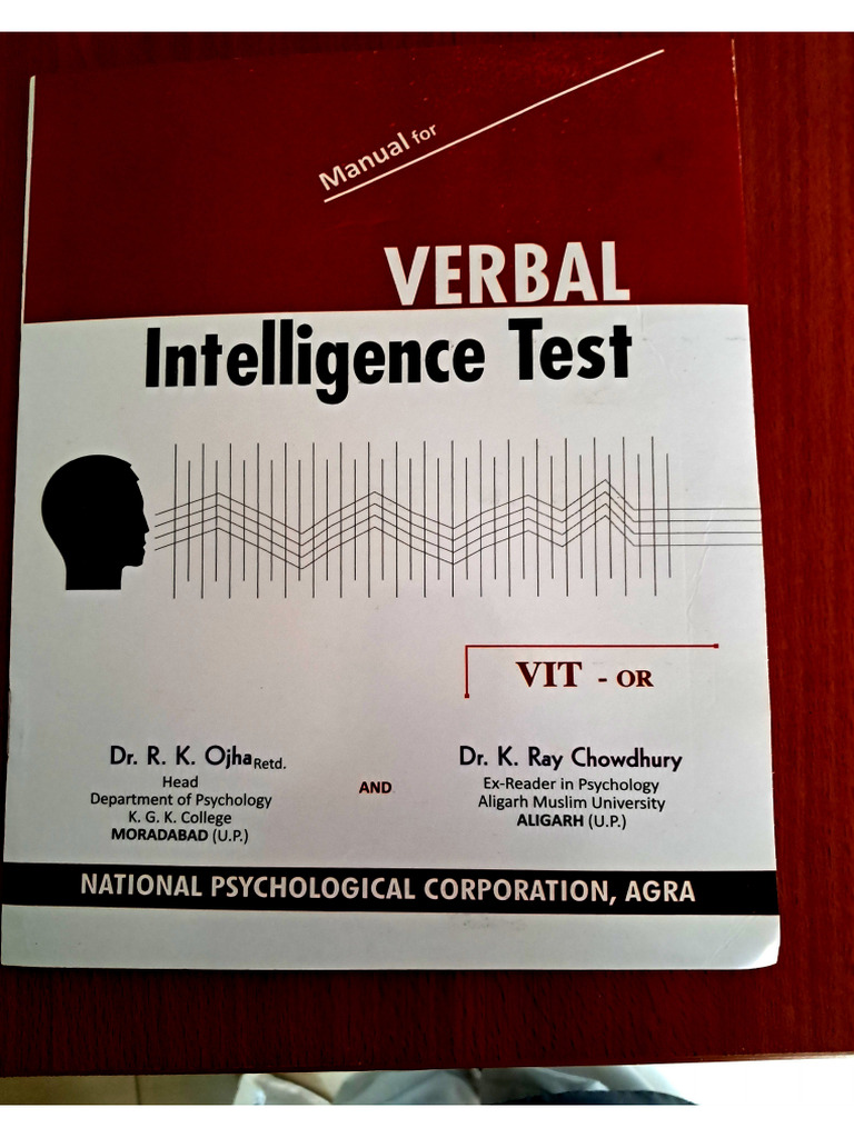 Verbal Intelligence Test (Hindi) | PDF