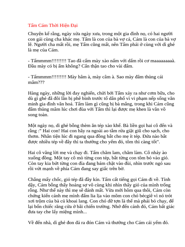 Kich Ban Tam Cam Thoi Hien Dai | PDF