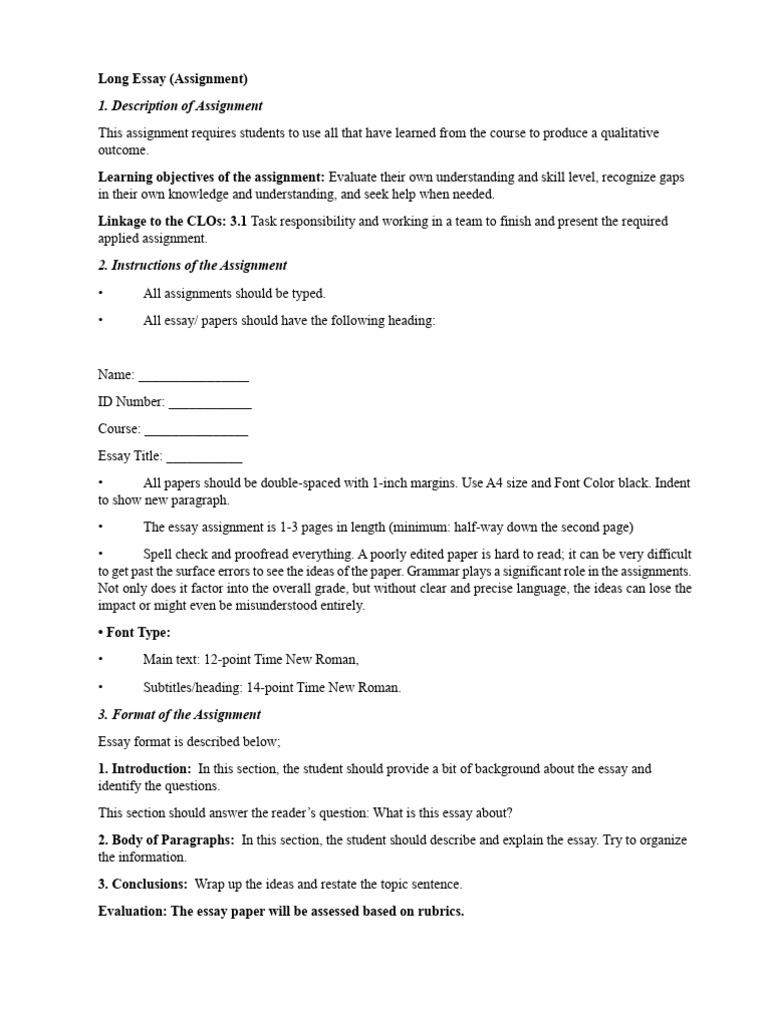 Human Physiology Assignment Guidlines and Rubrics - 064425 | PDF | Essays | Feedback