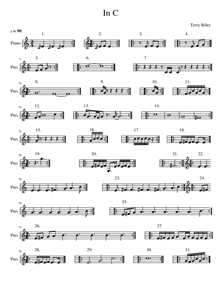 In C - Terry Riley | PDF