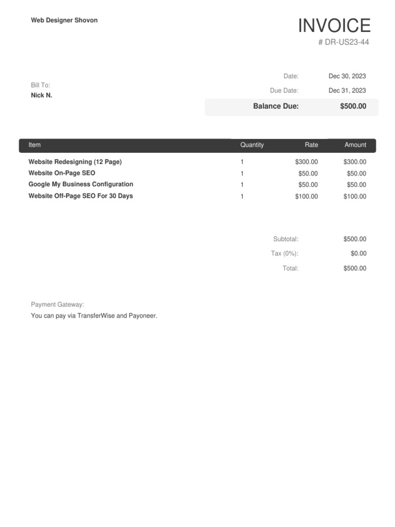 Invoice # DR-US23-44 | PDF