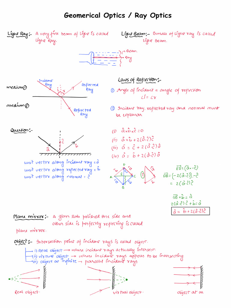 CH 9 Ray Optics and Optical Instruments | PDF