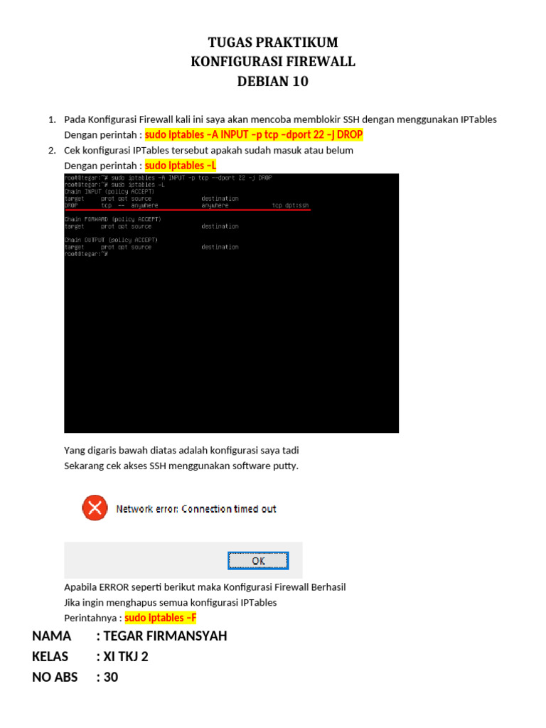 Konfigurasi Firewall | PDF | Komputer