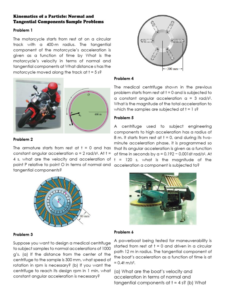 Kinematics of A Particle Normal and Tangential Components | PDF | Acceleration | Spacetime