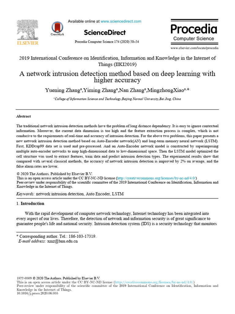 ELSEVIER - 2020 - A Network Intrusion Detection Method Based On Deep Learning With Higher ...