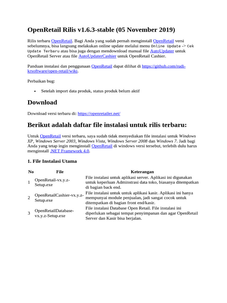 OpenRetail Dok | PDF