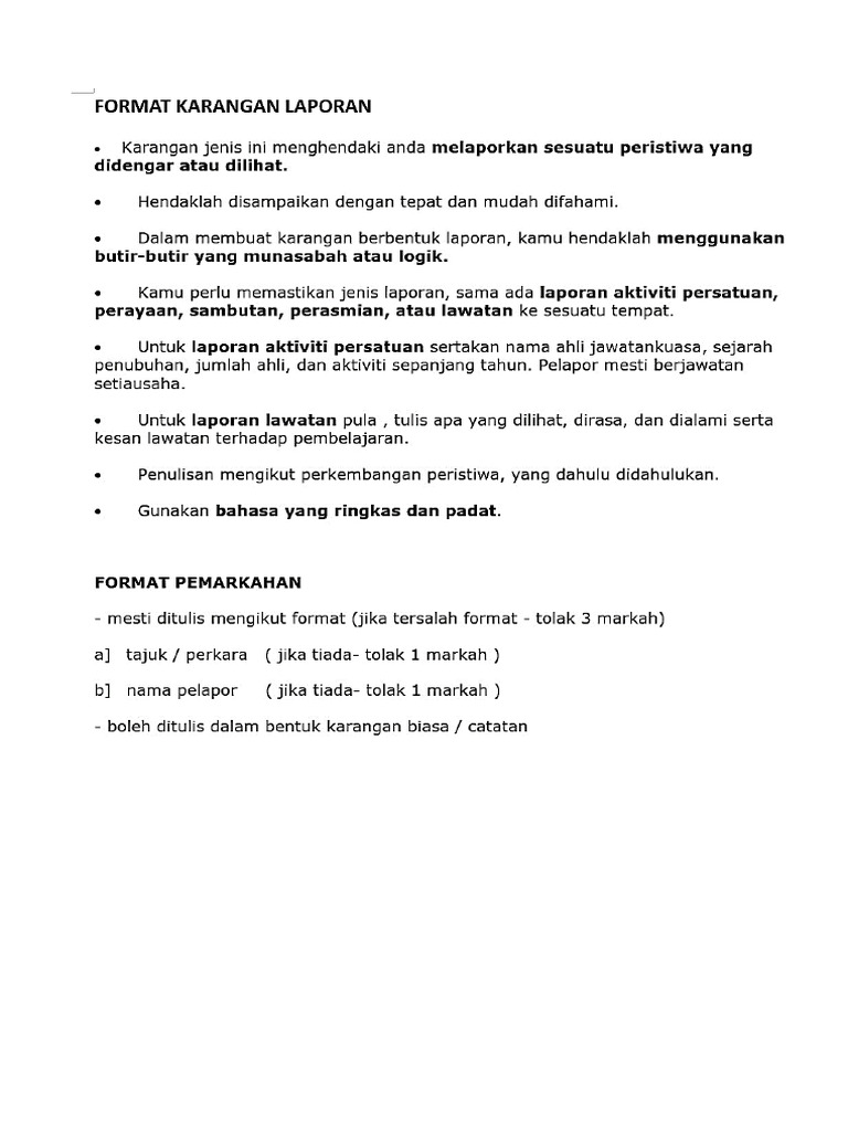 BM Laporan CTH | PDF