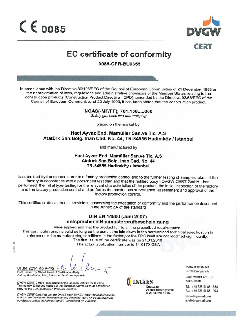 22.ayvaz Flex Ce Belgesi̇ | PDF