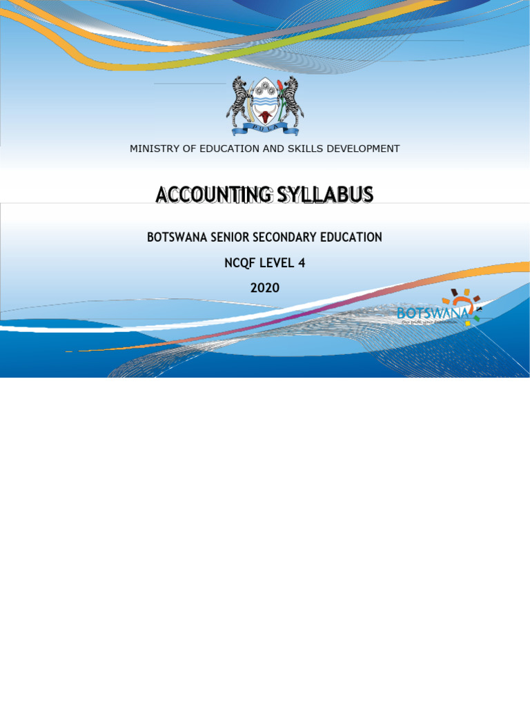 ACCOUNTING Syllabus 2023 | PDF | Debits And Credits | Educational ...