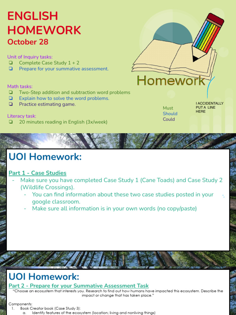 Edited - 28 Oct - English Homework | PDF