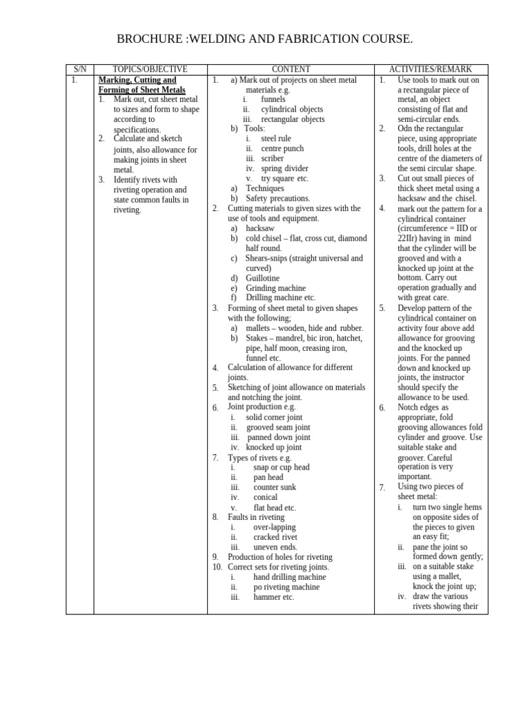 Brochure Welding and Fabrication | PDF | Soldering | Stress (Mechanics)
