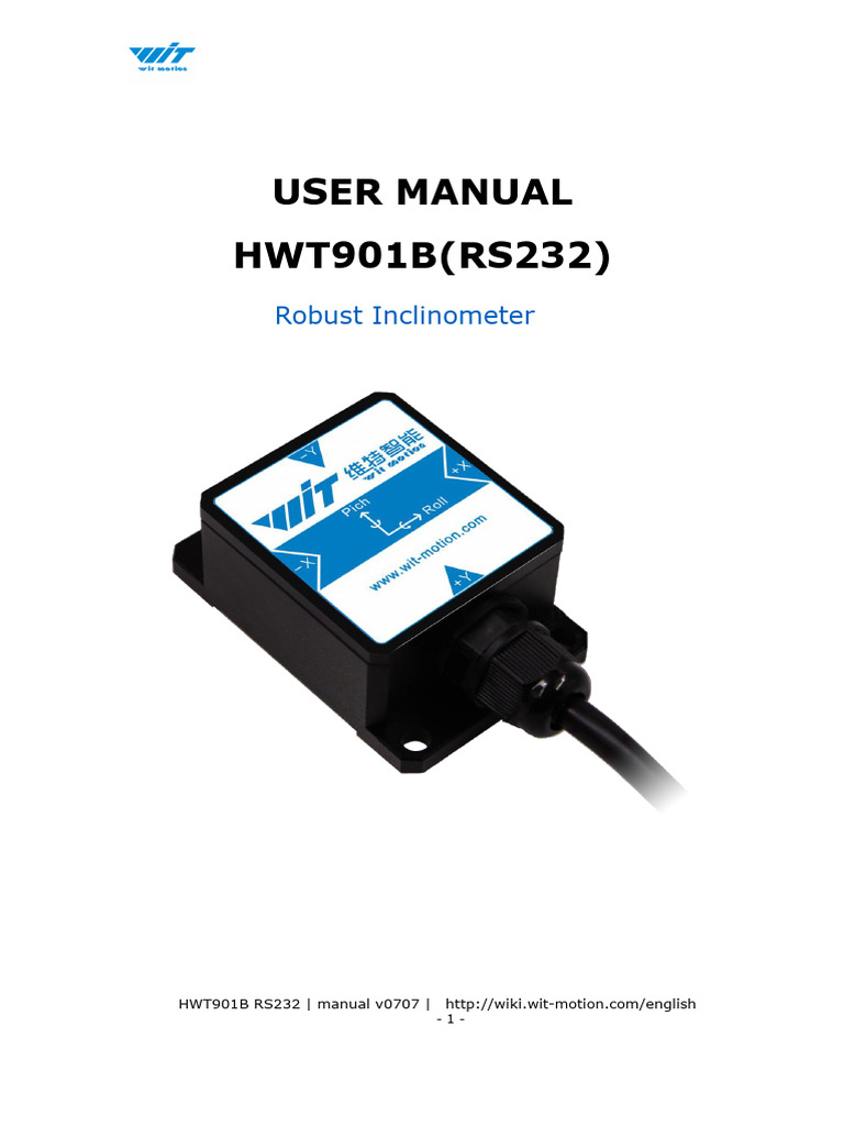 WITmotion HWT901 AHRS IMU Sensor Manual | PDF | Gyroscope | Calibration