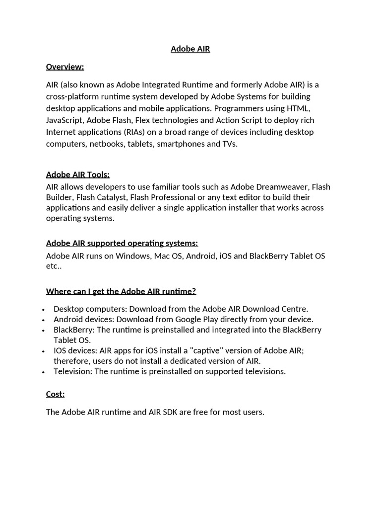 AdobeAIR, Microsoft Online Google Android | PDF | Adobe Air | Android (Operating System)