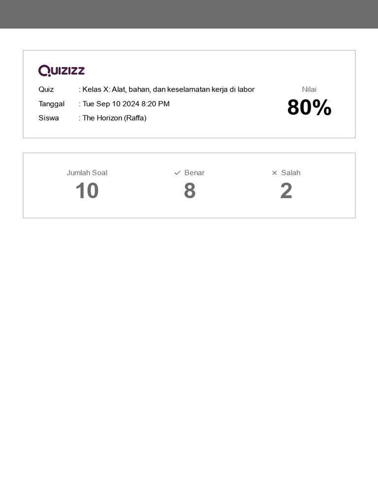 Kelas VII - Alat, Bahan, Dan Keselamatan Kerja Di Labor Raffa Summary | PDF