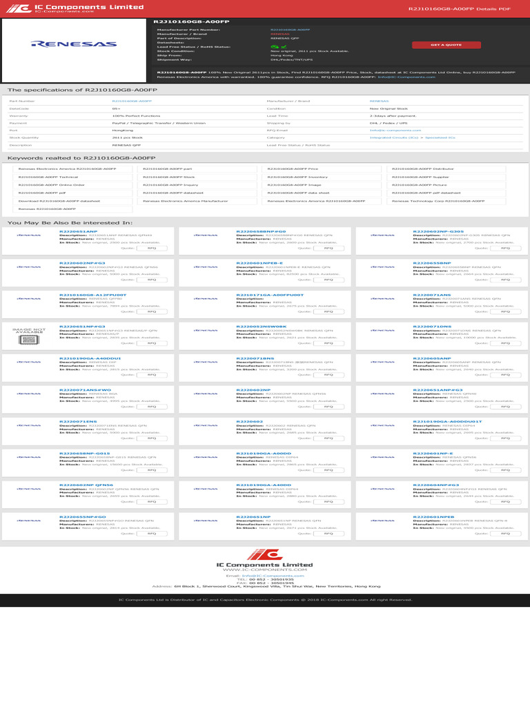 R2J10160G8-A00FP | PDF | Computer Engineering | Electronics