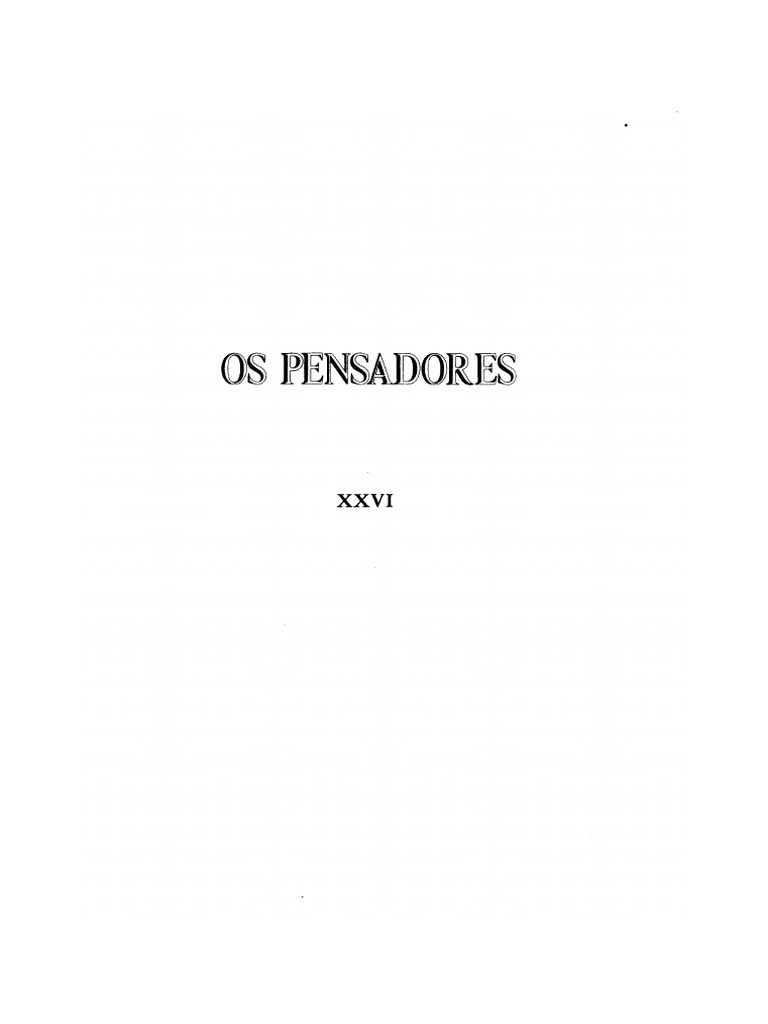 Fichte - Capitulo Primeiro - A Doutrina-Da-Ciência - Os Pensadores | PDF