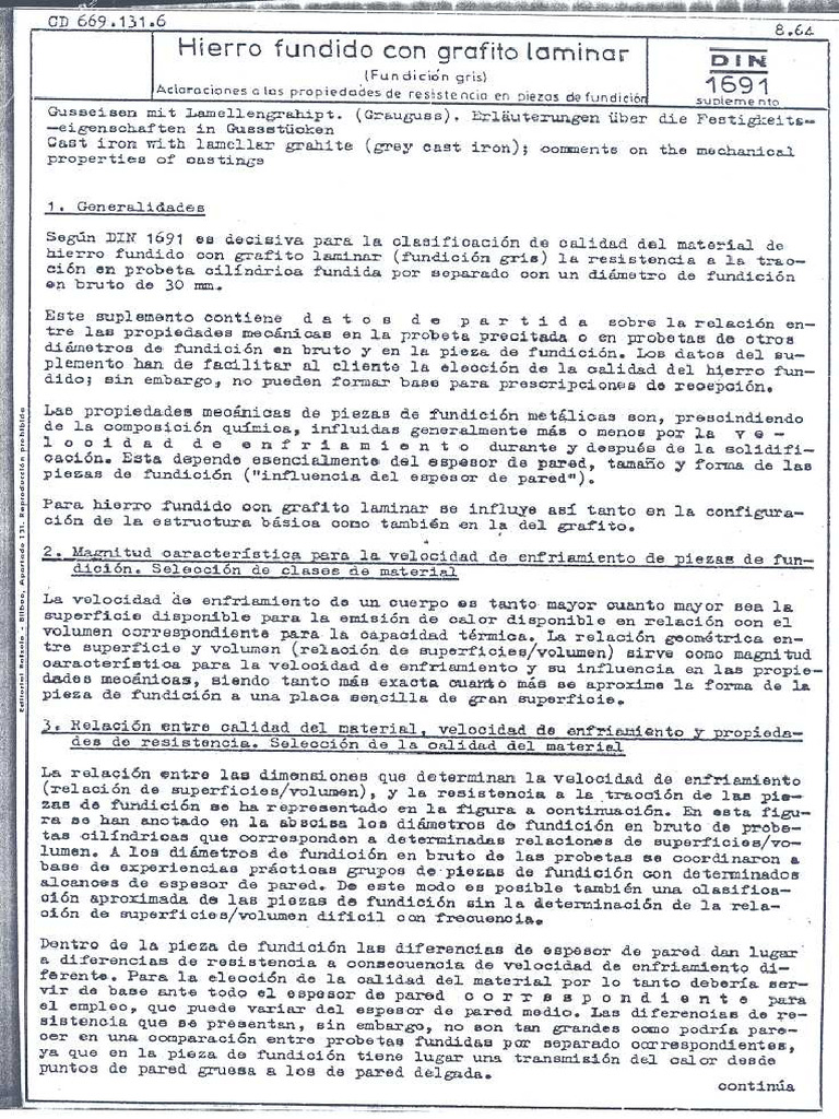 DIN 1691 Fundición Gris | PDF