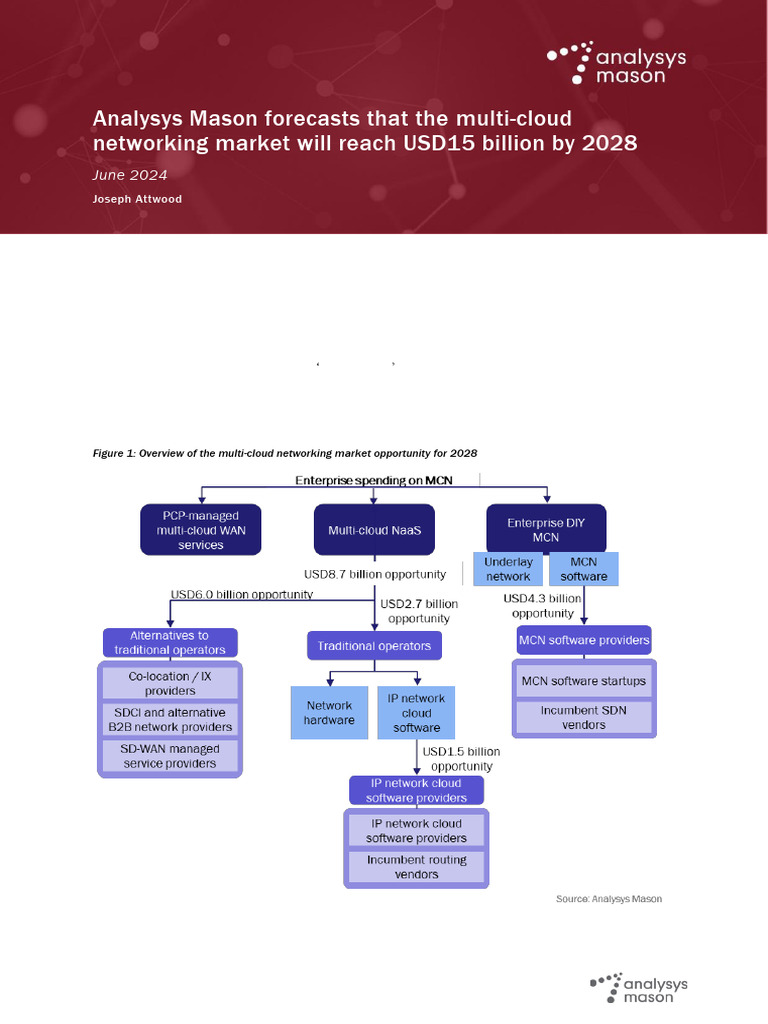 Analysys Mason Forecasts That The Multi-Cloud Networking Market Will ...