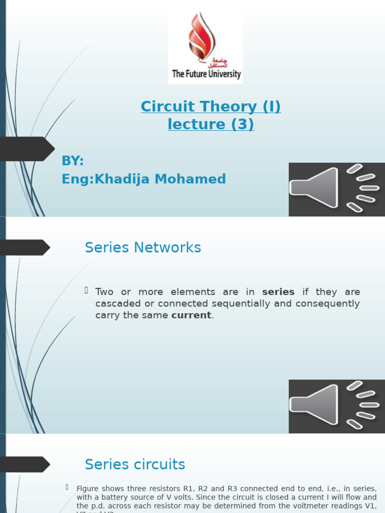 Circuit Theory Lec 3 | PDF | Voltage | Electrical Network