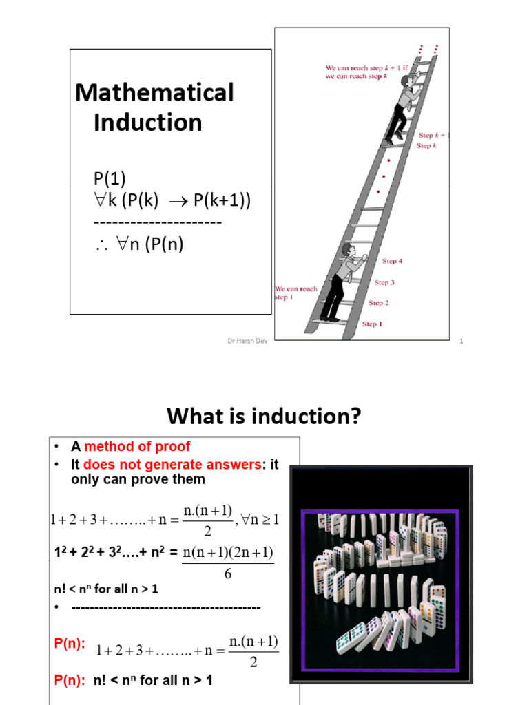 Mathematical Induction-1 | PDF | Syntax (Logic) | Metalogic Mathematical Induction-1 | PDF | Syntax (Logic) | Metalogic