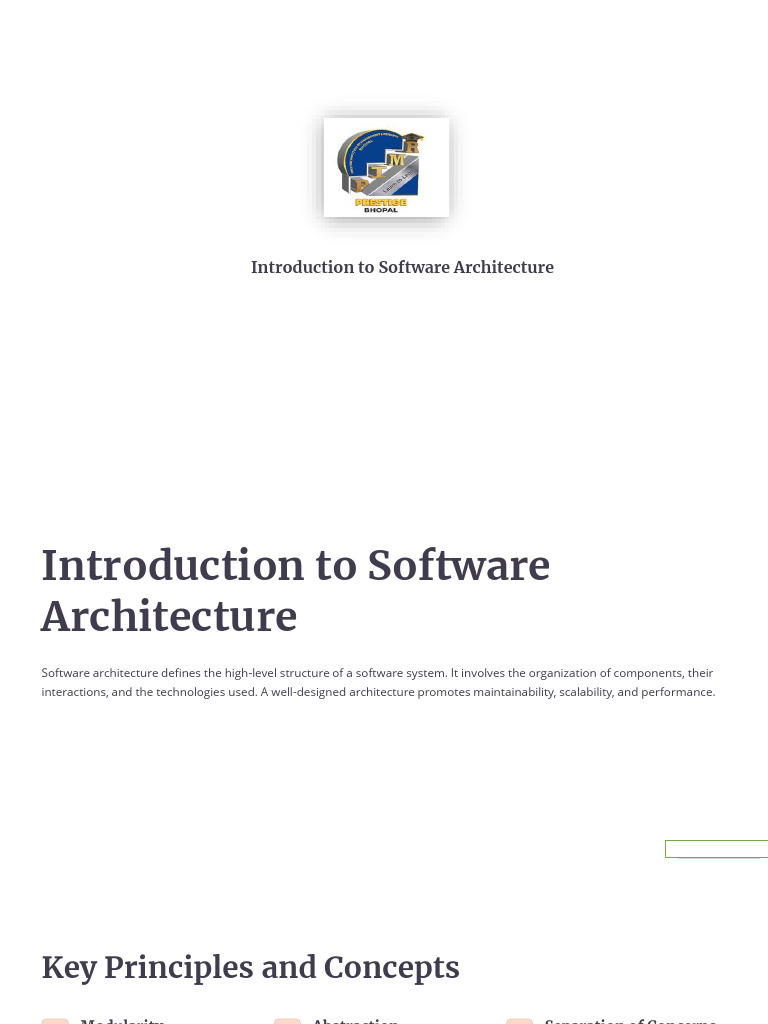 Introduction To Software Architecture | PDF | Software Architecture | Scalability