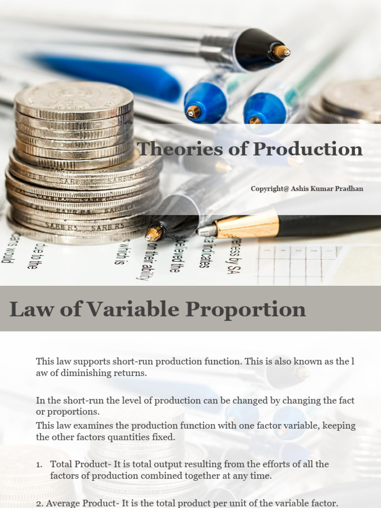 Lec 9 Theories of Production | PDF | Production Function | Business ...