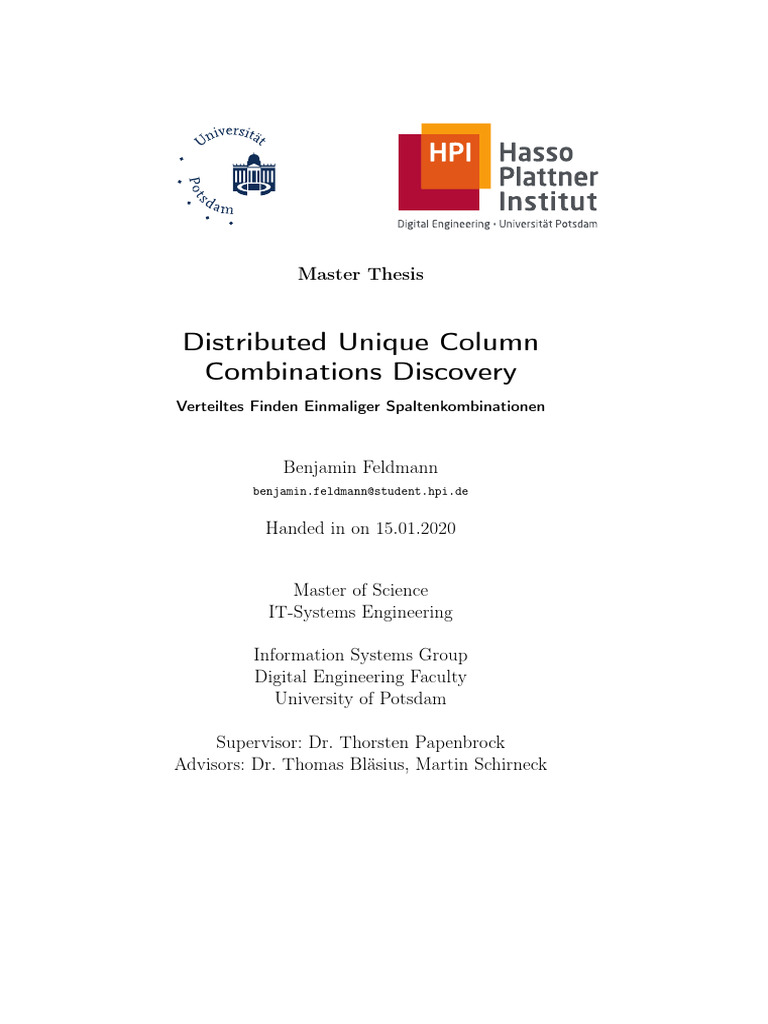 Feldmann Masters Thesis | PDF | Data Compression | Parallel Computing