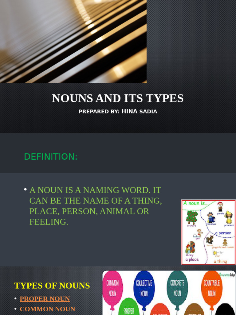 Types of Nouns Explained | PDF | Noun | Semantic Units