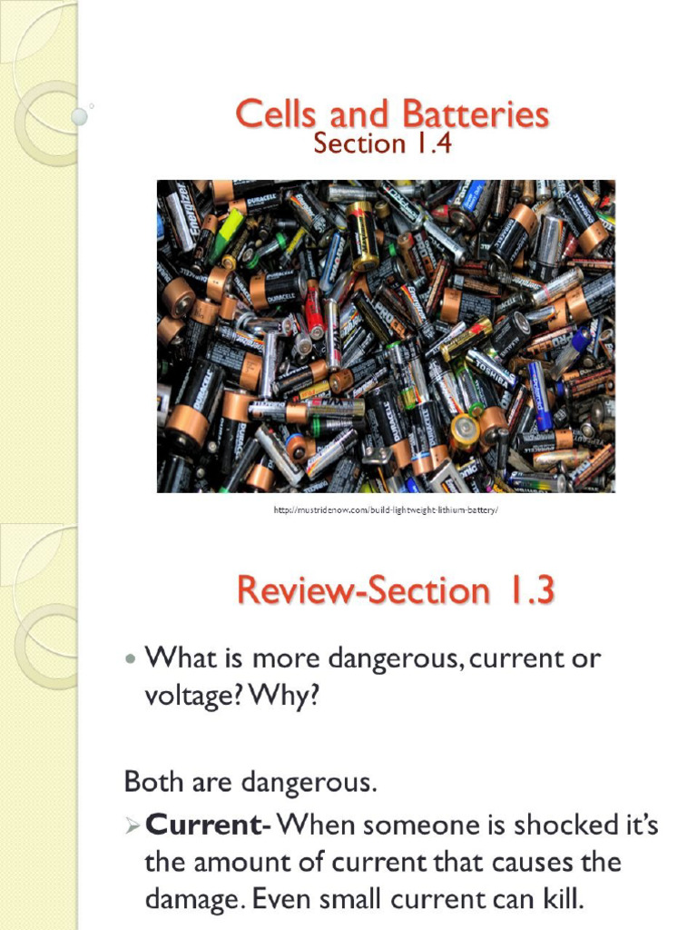 Cells and Batteries. | PDF