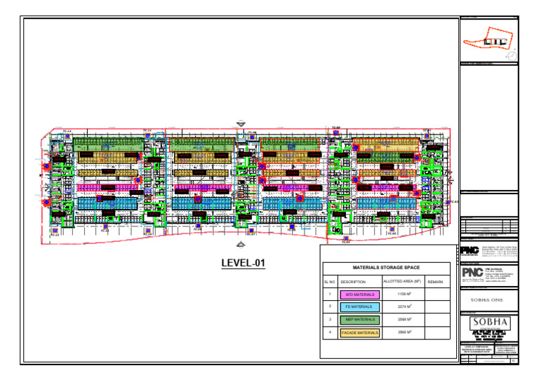 Level-01 Floor Temporary Materials Storage Area With Clearance Date ...