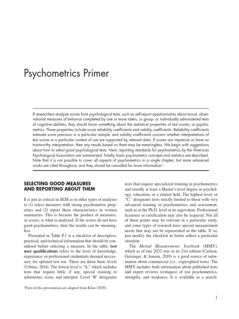 Psychometrics_Primer_03 | PDF | Psychometrics | Likert Scale