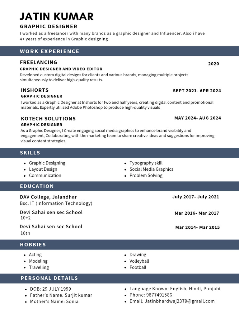 Graphic Designing CV | PDF | Social Science | Art