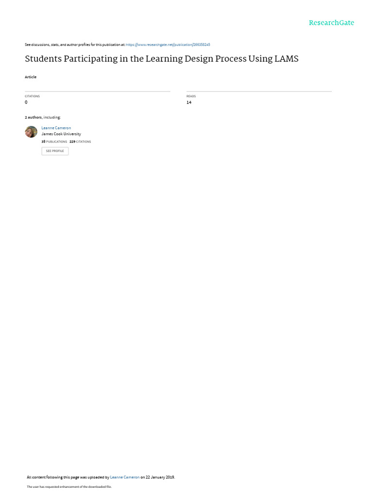 Students Participating in The Learning Design Proc | PDF | Learning ...